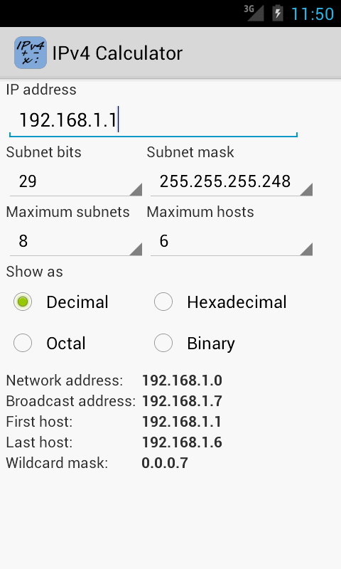 IPv4 Calculator Free:Amazon.com:Appstore for Android