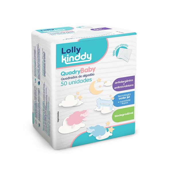 Algodão Quadrado Quadry Baby 50 Unidades Lolly : Amazon.com.br: Beleza