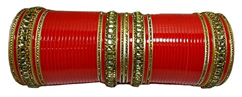 Buy Akshita Creation Red Colour Dulhan Bangle Set for Women (2-4) at ...