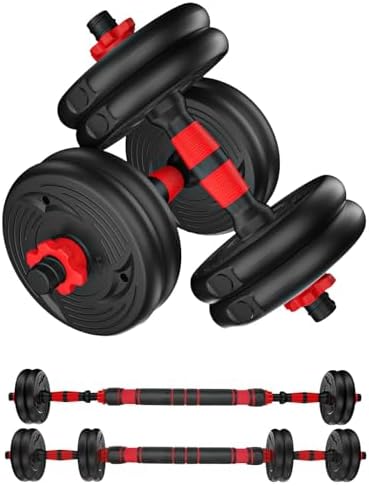 LI FITNESS 3 in 1 Adjustable Dumbbell Set with Weight Plates ...