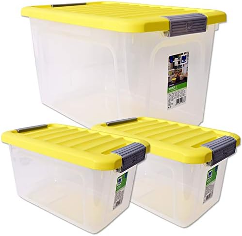 teprovo KIS 3 Stück Aufbewahrungsbox Set – Klarsichtboxen mit Deckel ...