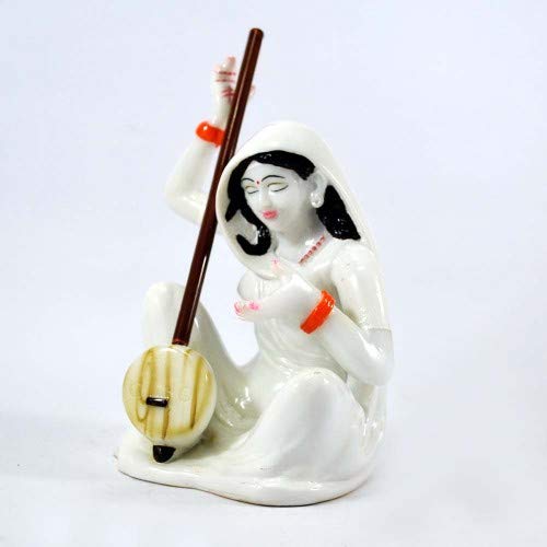 SN Handicrafts Resin Meera Bai Playing Instrument Showpiece, Standard ...