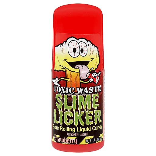 Toxic Waste Slime Licker Sour Rolling Liquid Candy Delicious Strawberry ...