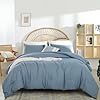Amazon.com: weigelia Dusty Blue Comforter Set King Size - 3 Pieces ...