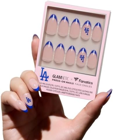 Amazon.com: Glamnetic x Fanatics Press On Nails - Los Angeles Dodgers ...