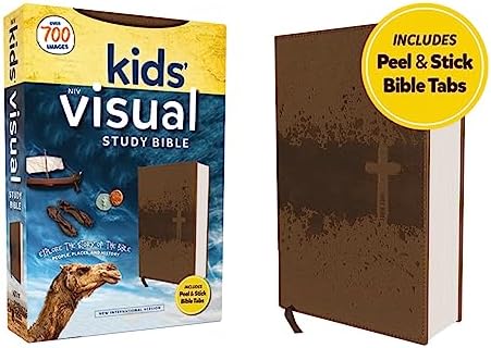 NIV, Kids' Visual Study Bible, Leathersoft, Bronze, Full Color Interior ...