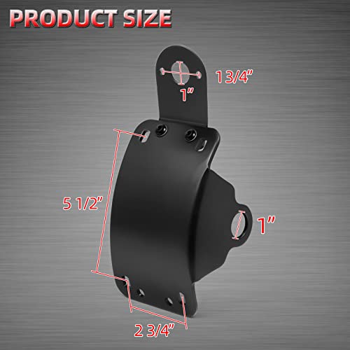 Snapklik.com : Motorcycle 1 Axle Hole License Plate Bracket Curved Side ...