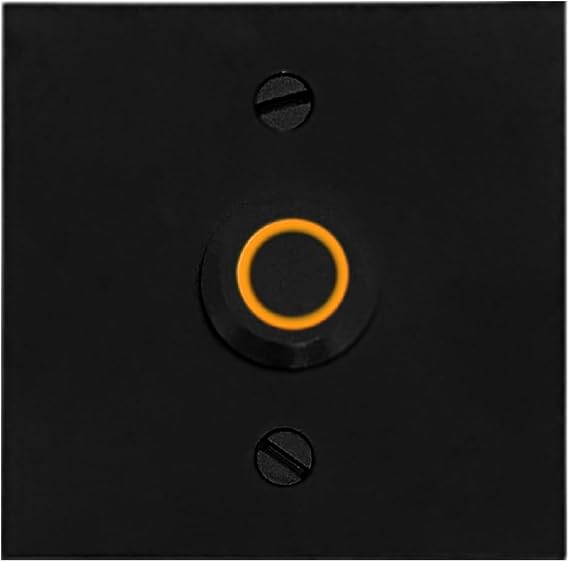 Newhouse Hardware Square Lighted Wired Metal Doorbell Button in Black ...