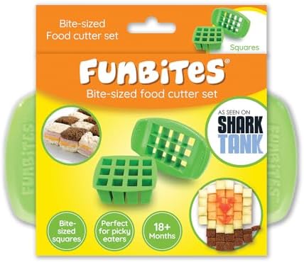 FunBites Squares Shaped Food Cutter, Green Square : Amazon.ca: Home