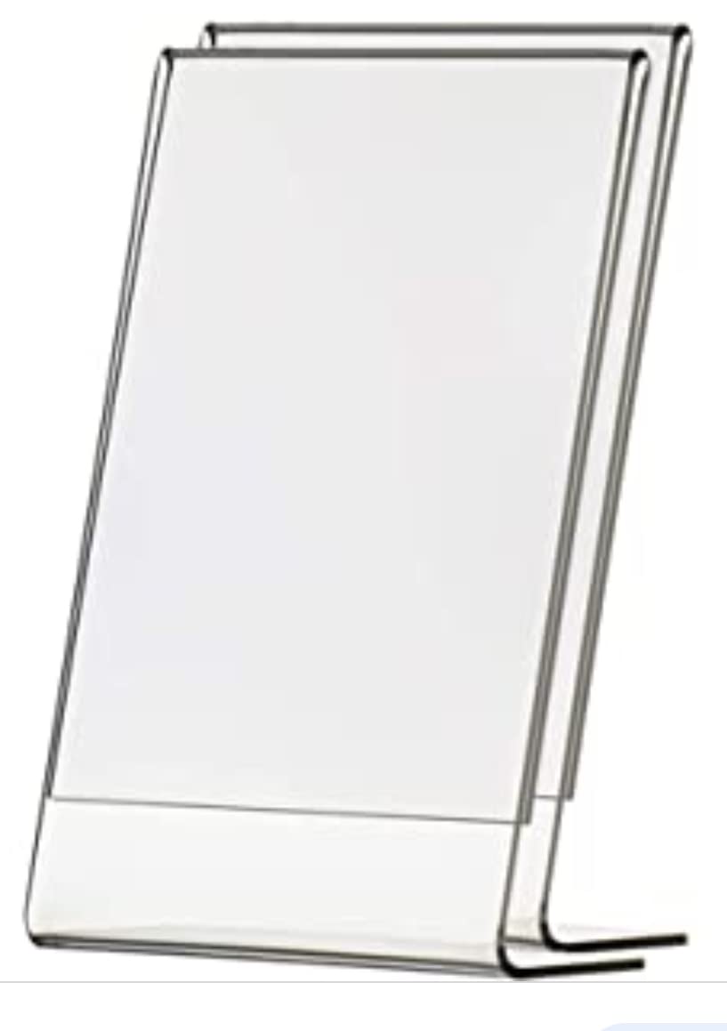 Elegant Creations A6 Acrylic QR Code Display Stand Paper Holder and ...