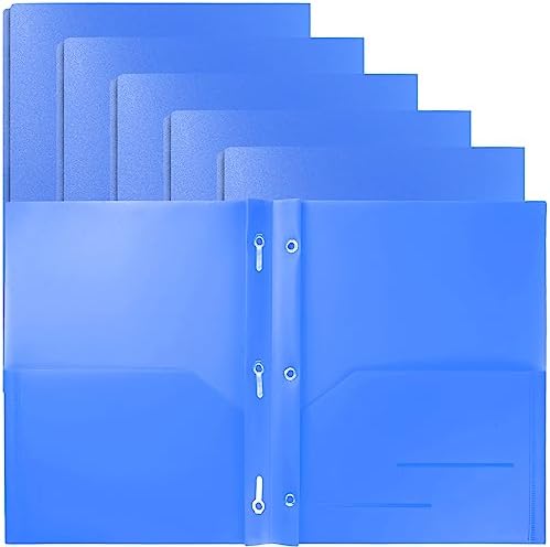 Amazon.com : Youngever 6 Pack Heavy Duty Plastic Two Pocket Folders ...