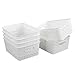 Amazon.com: NICESH 6-Pack White Plastic Small Storage Baskets, 10" x 7. ...