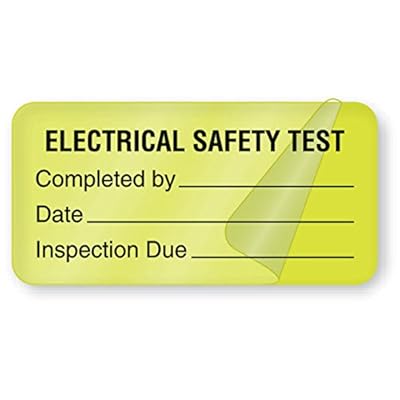 Electrical Safety Test Labels Self-Laminating 2W x Australia | Ubuy