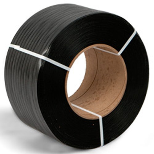 Polypropylene Strapping - 1/2" x .015" x 9000', Black, 8" x 8" Core