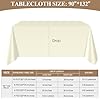 Amazon.com: Aocoz Rectangle Tablecloths 90x132 Inch 8 Pack Ivory Tablecloth Washable Decorative ...