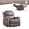 Amazon.com: IOMOR Leather Recliner Chair, Manual Recliner Chair for ...