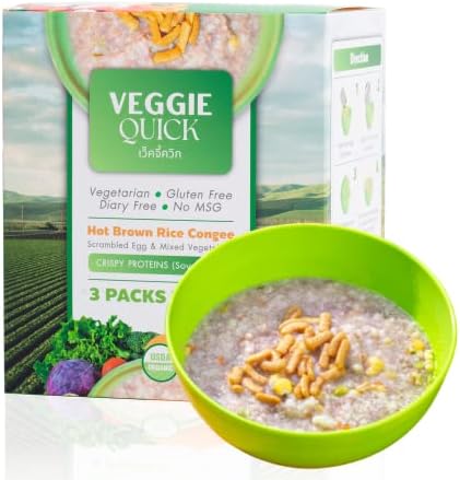 Amazon.com: Instant Hot Brown Rice Congee with Egg, Vegetables, Soy ...