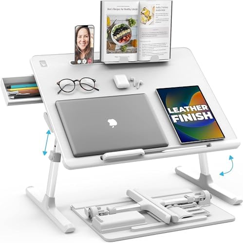 KELOFO Table de Lit Table 60x40cm Ordinateur Portable Lit Table Lit ...