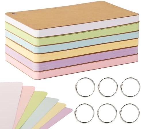 zmybcpack 360 PCS 4x6 Inch Blank Index Cards, Colorful Revision Flash ...