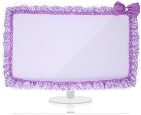 Amazon.com: 23''-27'' Purple Monitor Cover, Cute Computer Monitor Cover ...
