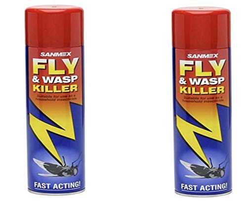 Sanmex Fly & Wasp Spray 300ml (2) : Amazon.co.uk: Garden