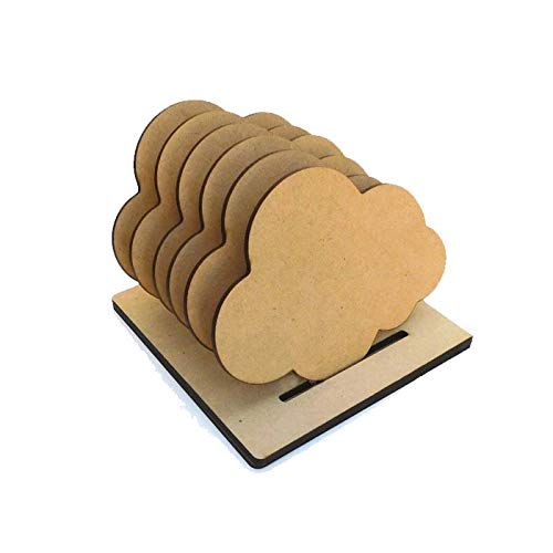 Celkase,MDF DIY Coasters Wood Sheet Craft - MDF Plain Wooden Coasters ...