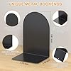 Amazon.com: ALOTCHE Bookends 4 Pairs, Metal Round Book Ends, Bookends ...