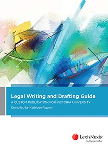 Legal Writing and Drafting Guide: A Custom Publication for Victoria ...