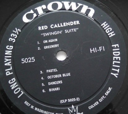 Red Callender Swingin' Suite: Red Callender: Amazon.com: Books