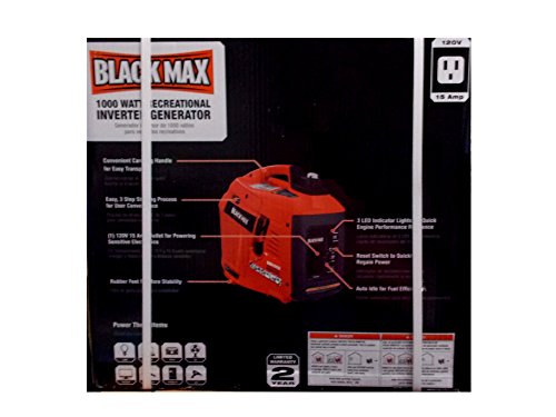 Black Max 900W / 1000W Digital Inverter Generator – Gas Powered ...
