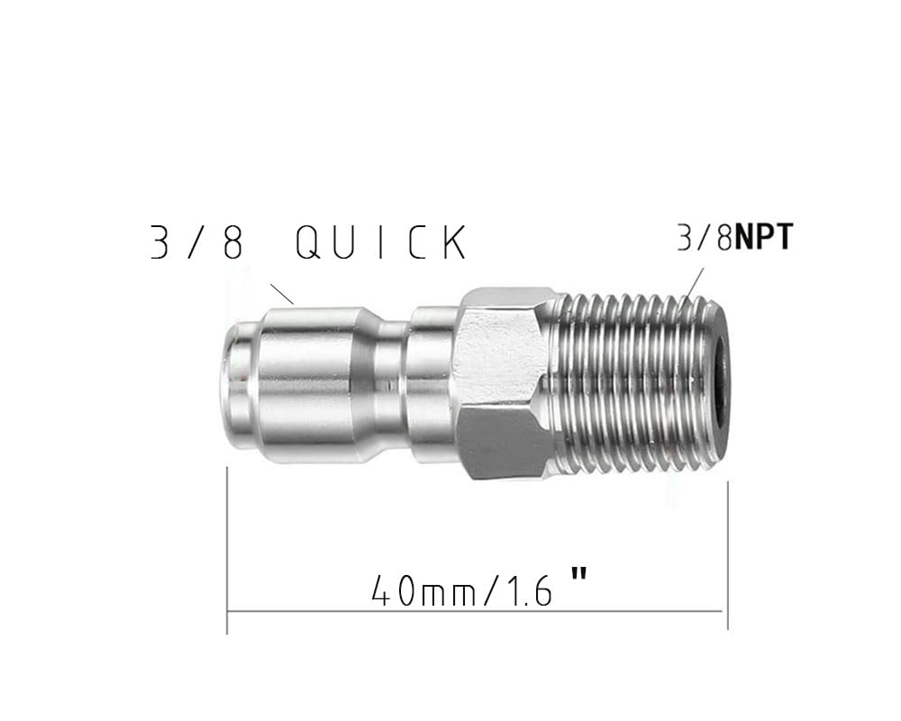 Snapklik.com : TUHUT 3/8 NPT Quick Connect Stainless Adapter Male ...