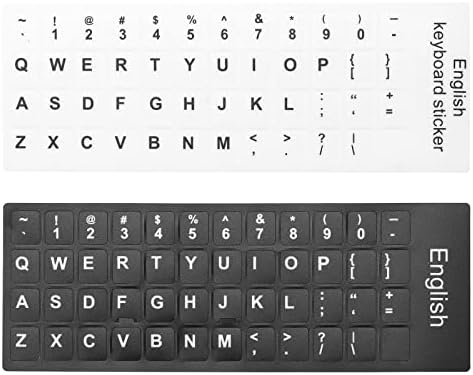 VGOL 2PCS English Keyboard Stickers Self-Adhesive PVC Non Transparent ...