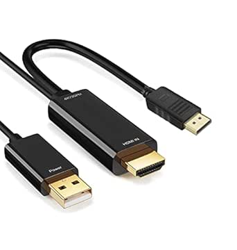 XIKKART HDMI to DisplayPort Cable Adapter, HDMI to DP Cable Converter Cord Gold Plated UHD 4K ...