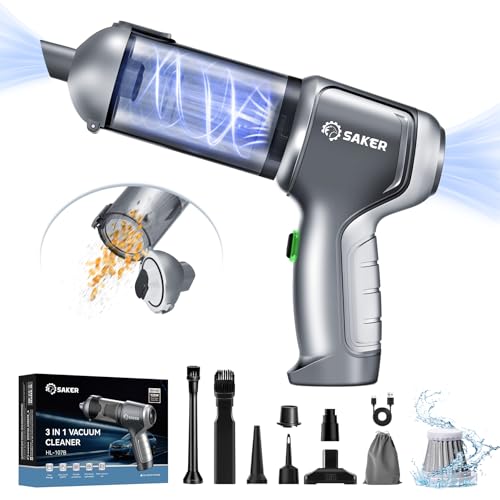 Amazon.com: Saker Car Vacuum Cleaner Portable Cordless 14000PA,3 in 1 ...