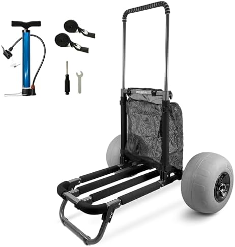 Amazon.com : GDLF Beach Cart for All Types of Sand, Foldable Beach Cart ...