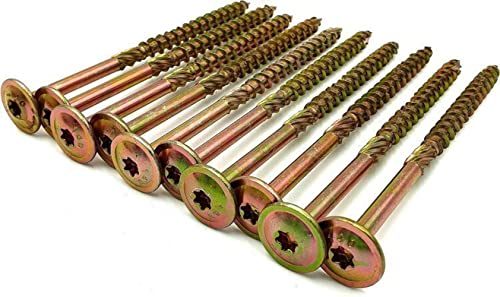 SS8 25 x 120mm Wood Screws Timber TORX Wafer Head for Decking Sleeper ...