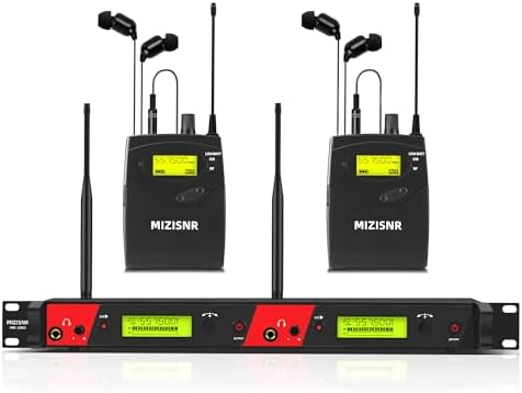 Amazon.com: MIZISNR Wireless in Ear Monitor System, 2 Channel 6 ...