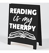 Amazon.com: Book Lover Desk Sign Funny Reading Decor Life Is Better ...