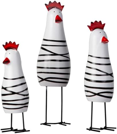 Amazon.com: Rustic Chicken Pair Tabletop Decor Figurine : Home & Kitchen