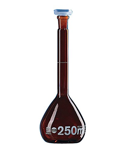 Matraz aforado BLAUBRAND A, identif. DE-M, topacio 500 ml, Boro 3.3, NS ...