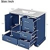 Amazon.com: Favfurish Blue Bathroom Vanity w/Ceramics Sink,Free Stading ...
