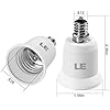 LE E12 to E26 Light Socket Adapter, Bulb Base Converter, Pack of 6 ...