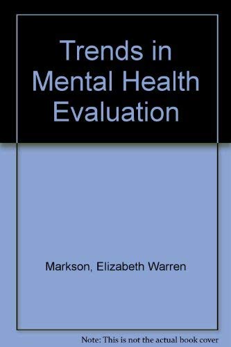 Amazon.co.jp: Trends in Mental Health Evaluation : Markson, Elizabeth ...