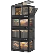 Amazon.com - BROVIEW V6 Plastic Storage Bins with Lids and Doors, 19 ...