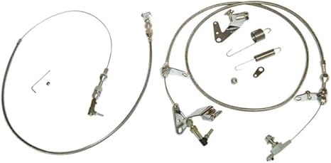 Amazon.com: 24" Throttle & Kickdown Cable Carb Bracket Linkage & Return ...