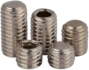 Amazon.com: Generic M6 set screw fastener grub screw Flat end tip Inner ...