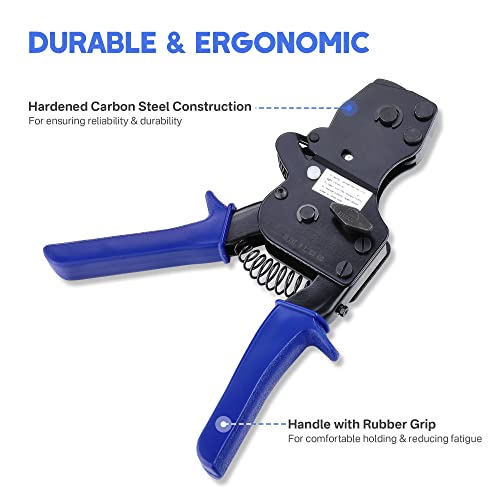 Snapklik.com : PEX One Hand Cinch Clamp Tool Ratchet Clamping Pinch ...