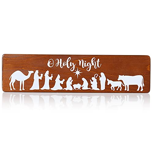 Blulu Nativity Scene Wood Sign Decor Nativity Scene Wall Farmhouse ...