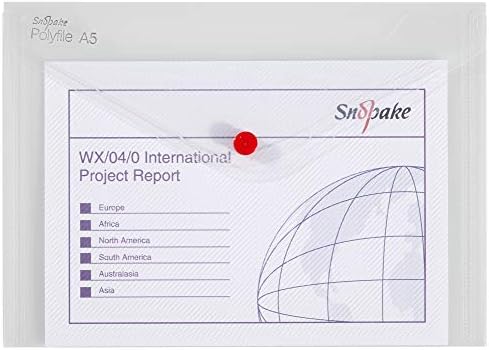 Snopake A6 Polyfile P Portrait Popper Wallet with Press Stud Closure ...
