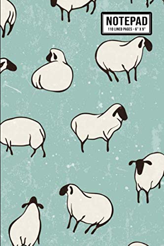 Sheep Notepad: Sheep Small Lined Notepad / Notebook | 110 Pages | 6 x 9 ...